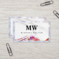 Serif Monogram | Watercolor Brushed Business Card | Zazzle