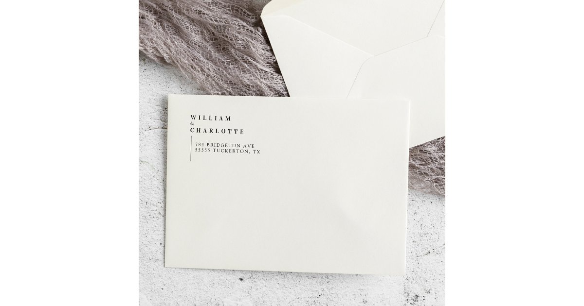 Serif Typography Modern Minimal Return Address Self-inking Stamp | Zazzle