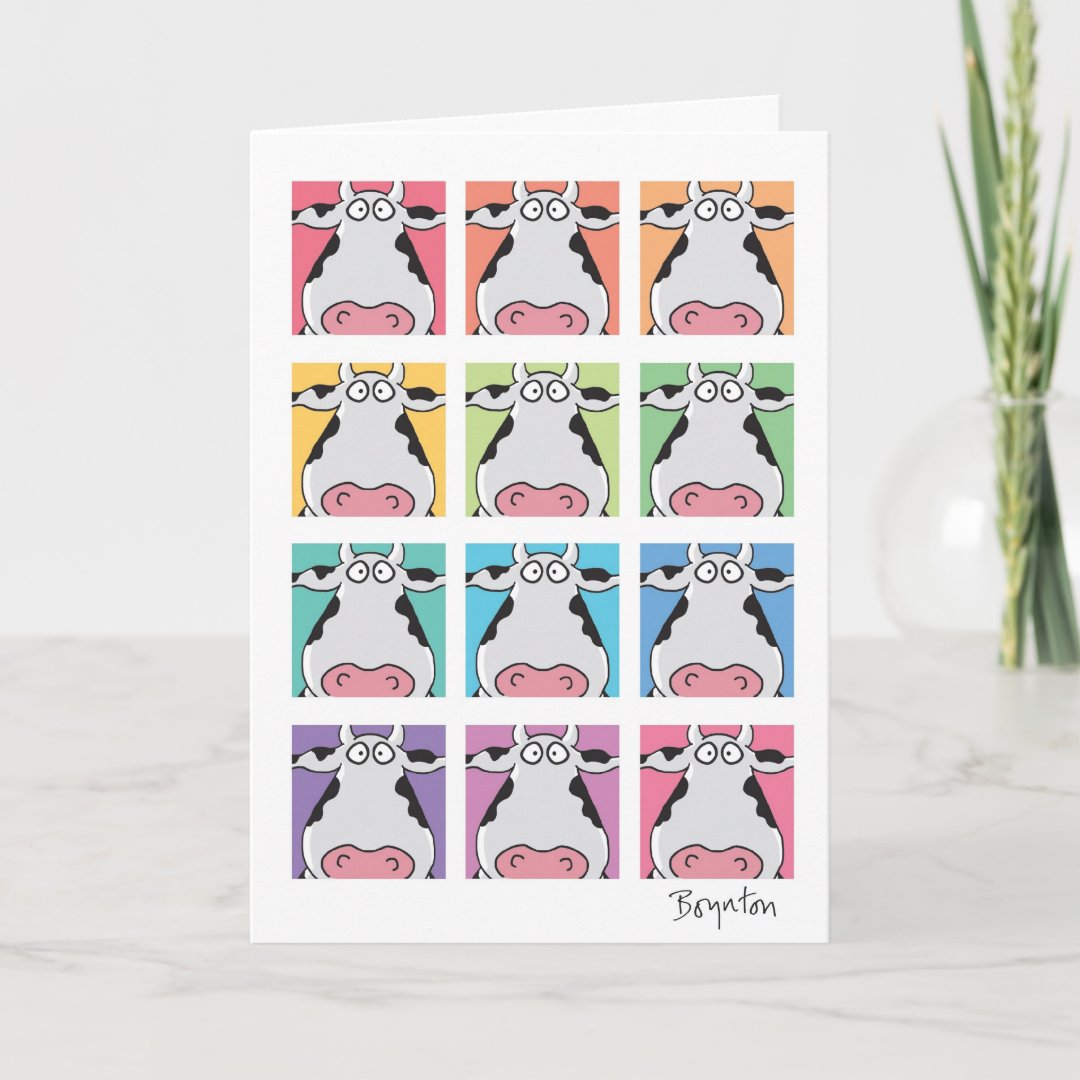 SERIOUS COWS CARD | Zazzle