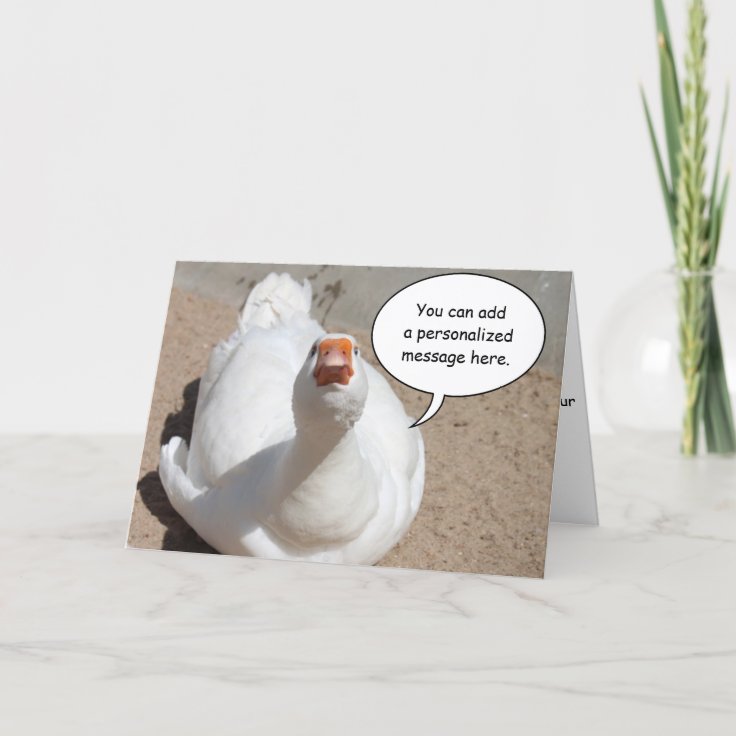 Serious Goose Greeting Card | Zazzle