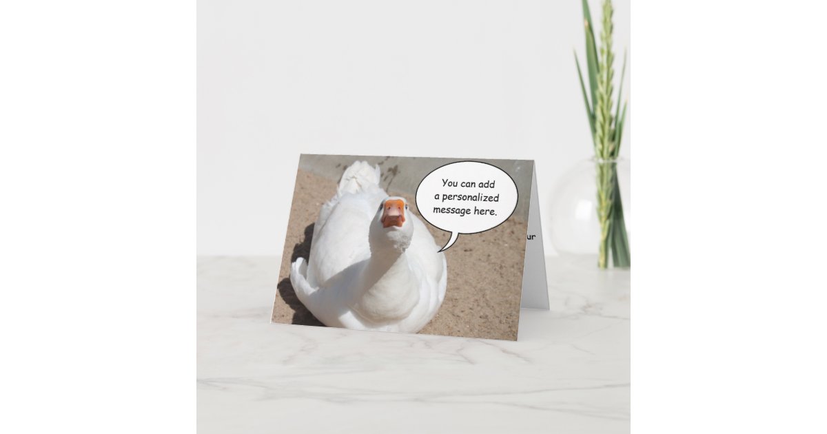 Serious Goose Greeting Card | Zazzle