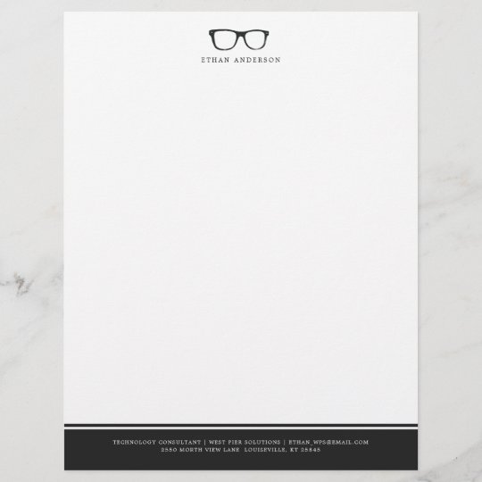 Serious Spectacles | Funny Custom Name Letterhead | Zazzle.com