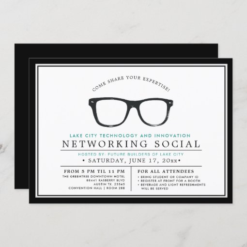 Serious Spectacles | Local Business Social Event Invitation | Zazzle
