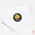 Seriously Dough Funny Baking Food Pun Dark BG Classic Round Sticker ...