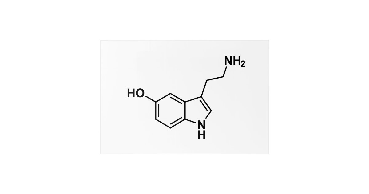 serotonin chemical formula science symbol elements acrylic print | Zazzle