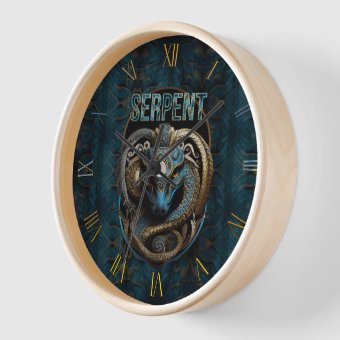 Serpent Art Wall Clock | Zazzle