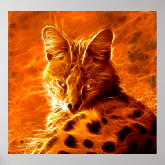 *Serval* Wild Spirit Cat Poster Print | Zazzle.com