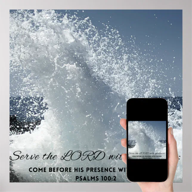 Serve The Lord Motivational Bible Verse Poster | Zazzle