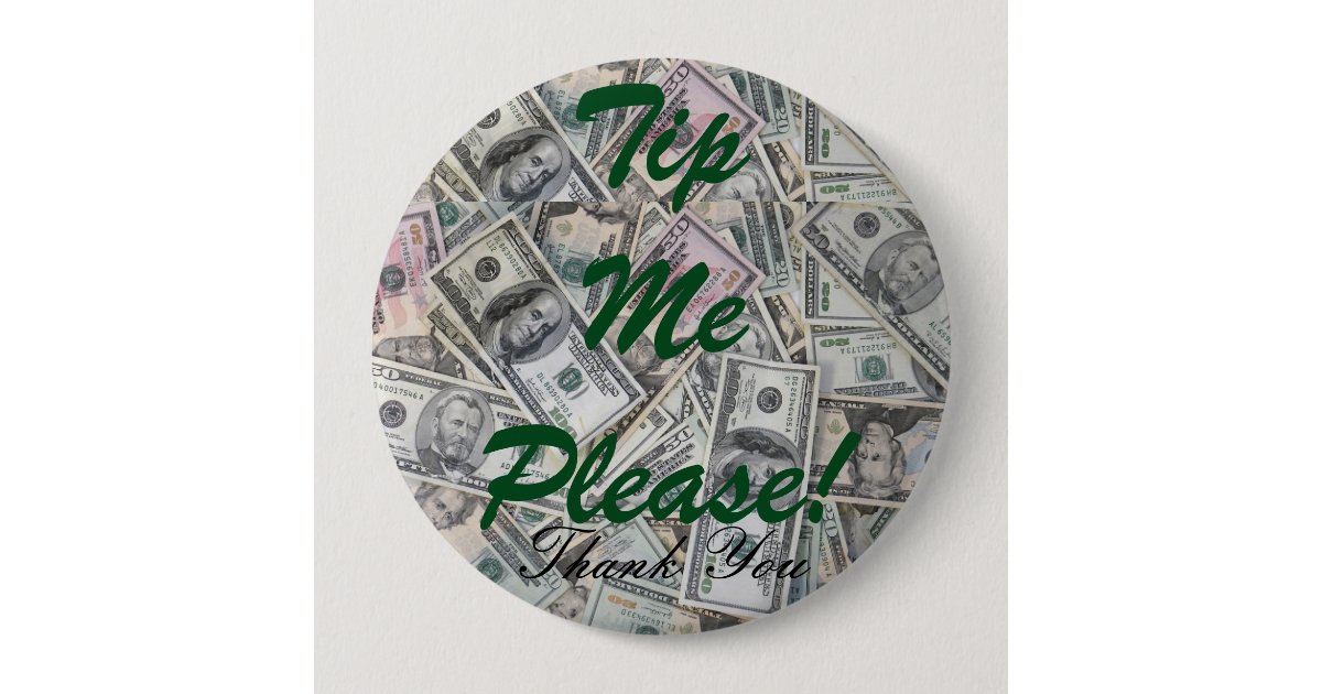 Server's Tip Me Button | Zazzle