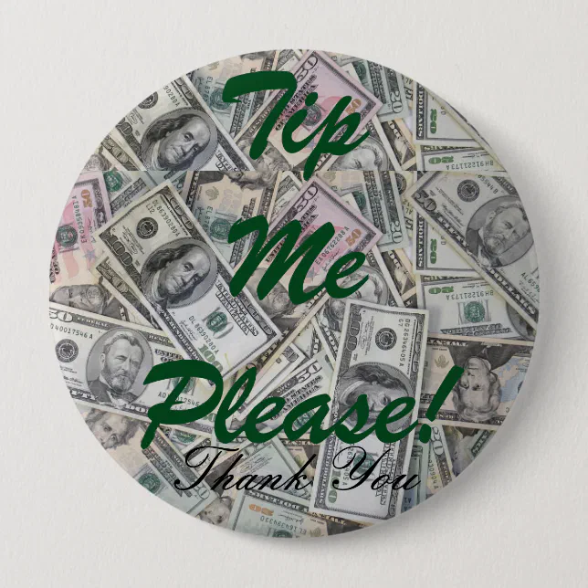 Server's Tip Me Button | Zazzle