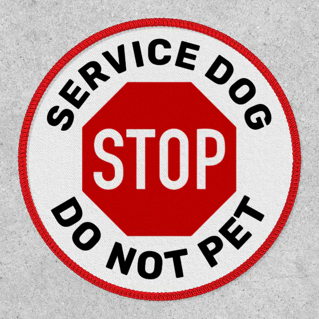 Service Dog Do Not Pet Patch | Zazzle