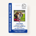 Service Dog In Training Business Logo Photo ID Badge | Zazzle