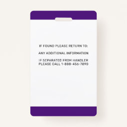 Service Dog In Training Custom Logo Photo ID Badge | Zazzle