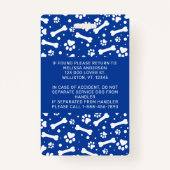 Service Dog Personalized Blue Paw Prints Photo ID Badge | Zazzle