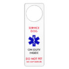 Medical alert service dog door hanger | Zazzle.com