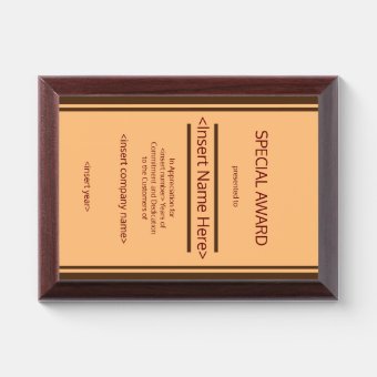 Service Excellence Award Plaque | Zazzle