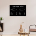 Service Price Menu Custom Printed Poster | Zazzle