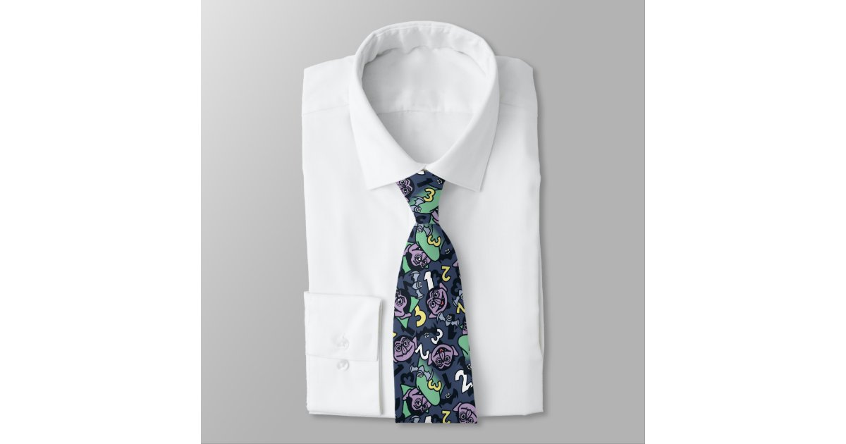 Sesame Sesame | Count von Count Doodle Pattern Neck Tie | Zazzle
