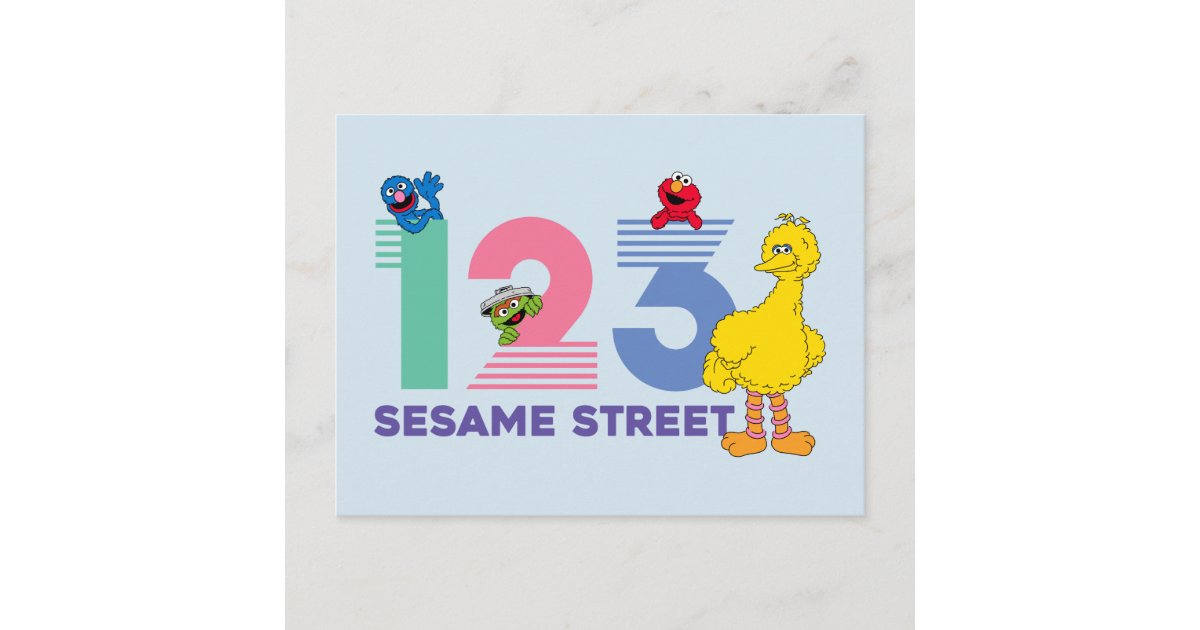 Sesame Street 123 Postcard | Zazzle