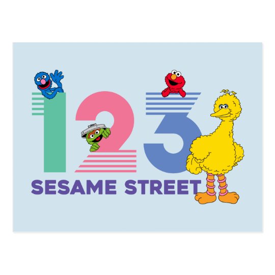 Sesame Street 123 Postcard | Zazzle.com