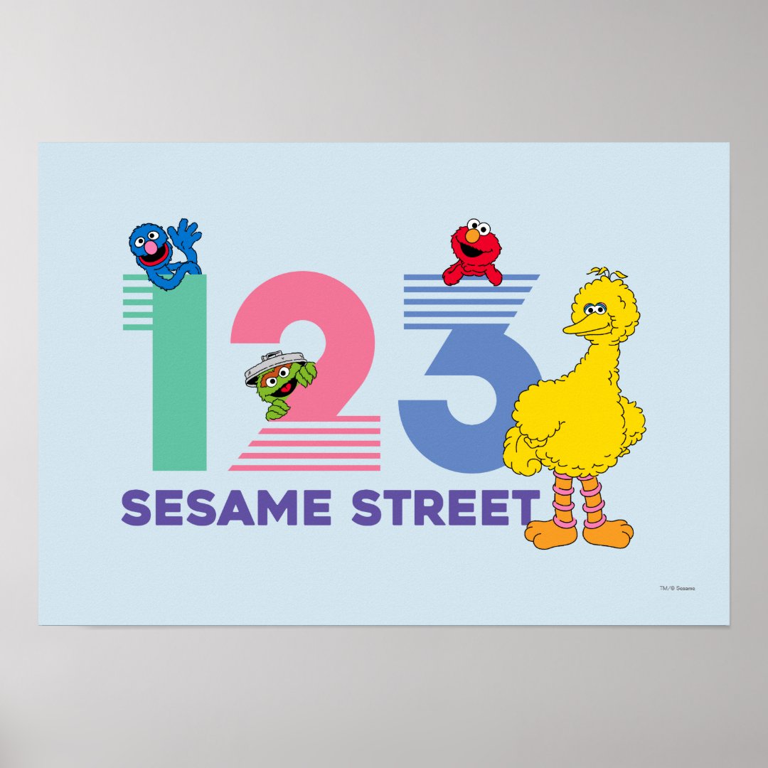 Sesame Street 123 Poster | Zazzle