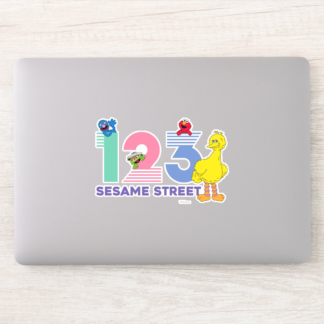Sesame Street 123 Sticker | Zazzle