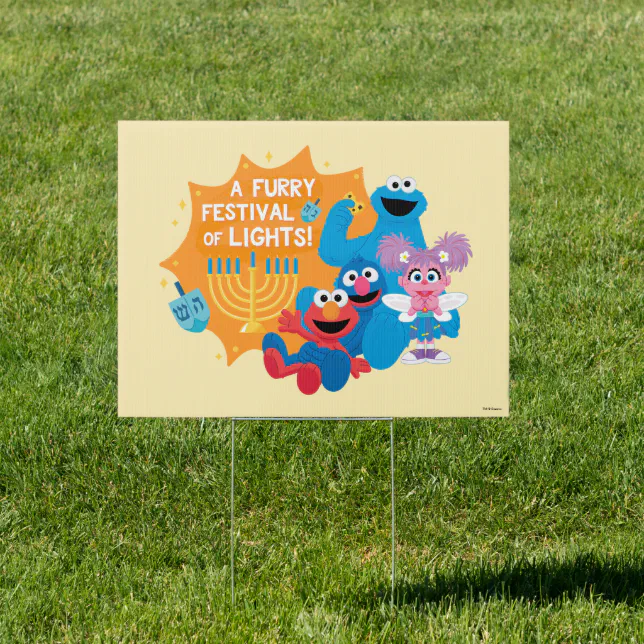 Sesame Street | A Furry Festival of Lights! Sign | Zazzle