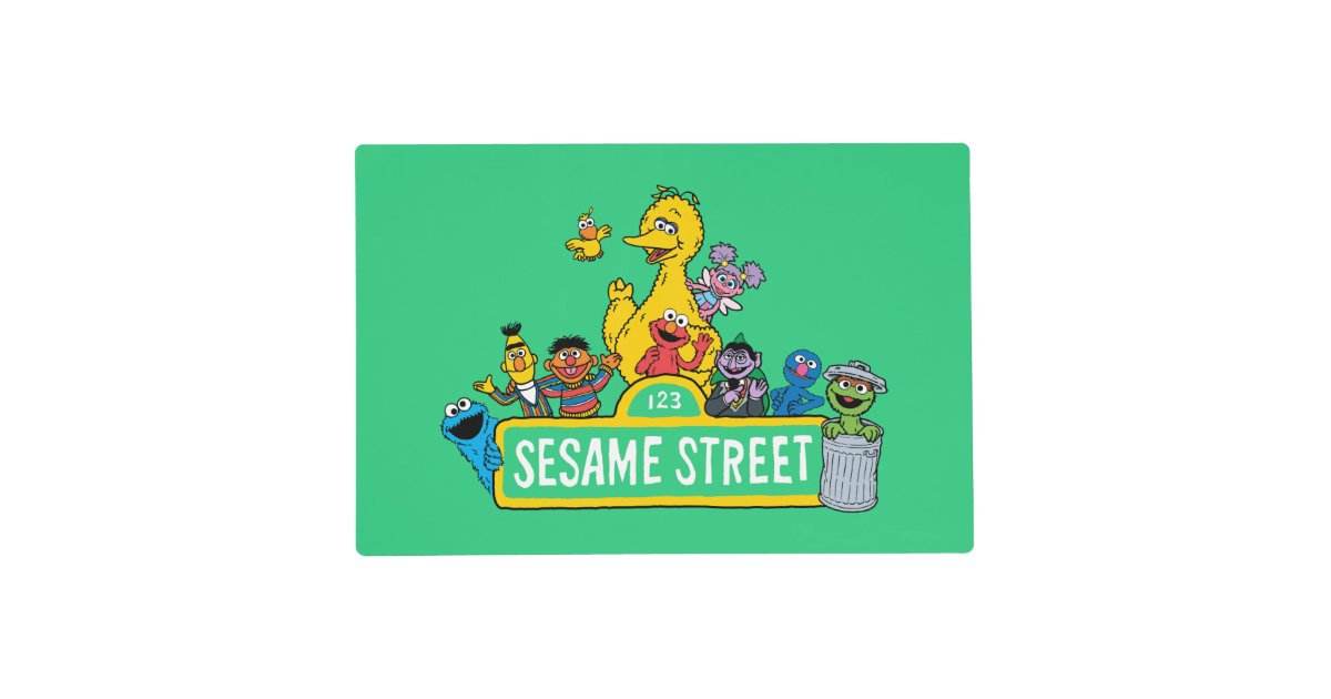 Sesame Street | All Around the Sesame Street Sign Placemat | Zazzle