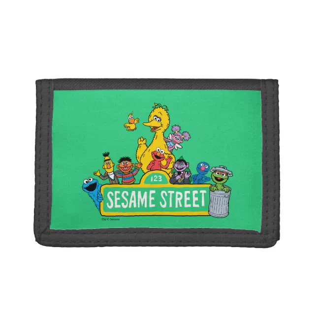 Sesame Street | All Around the Sesame Street Sign Trifold Wallet | Zazzle