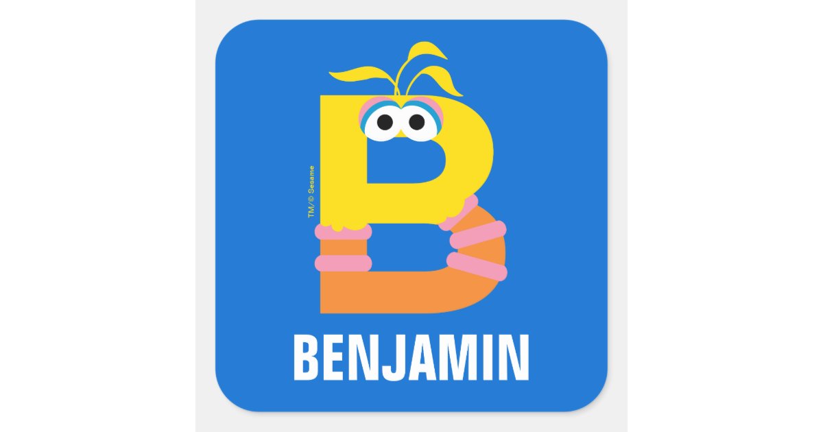 Sesame Street | B is for Big Bird Square Sticker | Zazzle