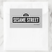 Sesame Street | B&W Logo Rectangular Sticker | Zazzle