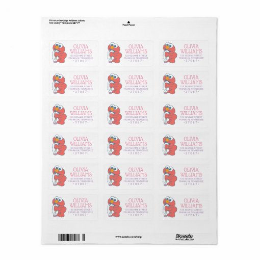 Sesame Street | Baby Birthday - Elmo Label | Zazzle