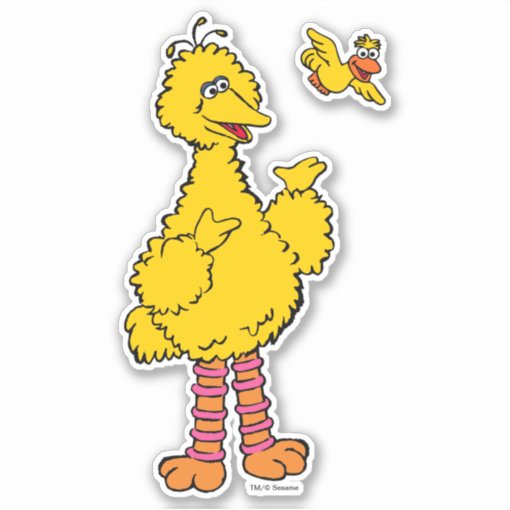 Sesame Street | Big Bird & Little Bird Sticker | Zazzle