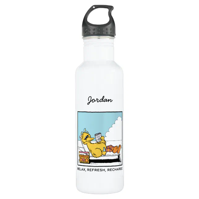 Sesame Street | Big Bird Relax | Add Your Name Stainless Steel Water ...
