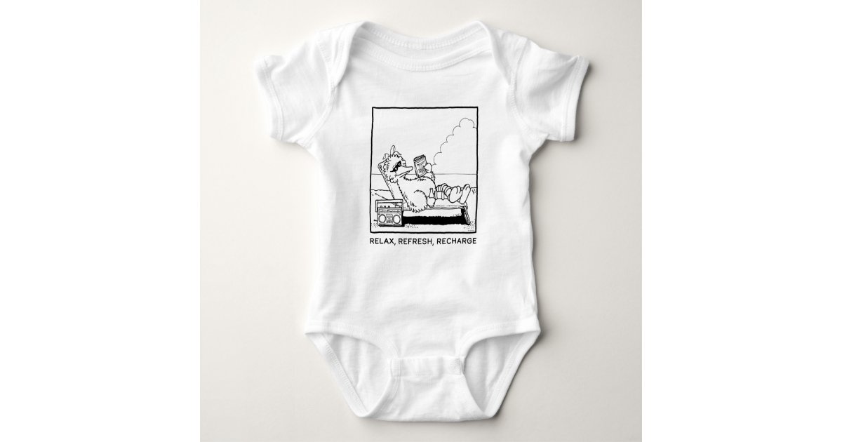 Sesame Street | Big Bird Relax Refresh Recharge Baby Bodysuit | Zazzle