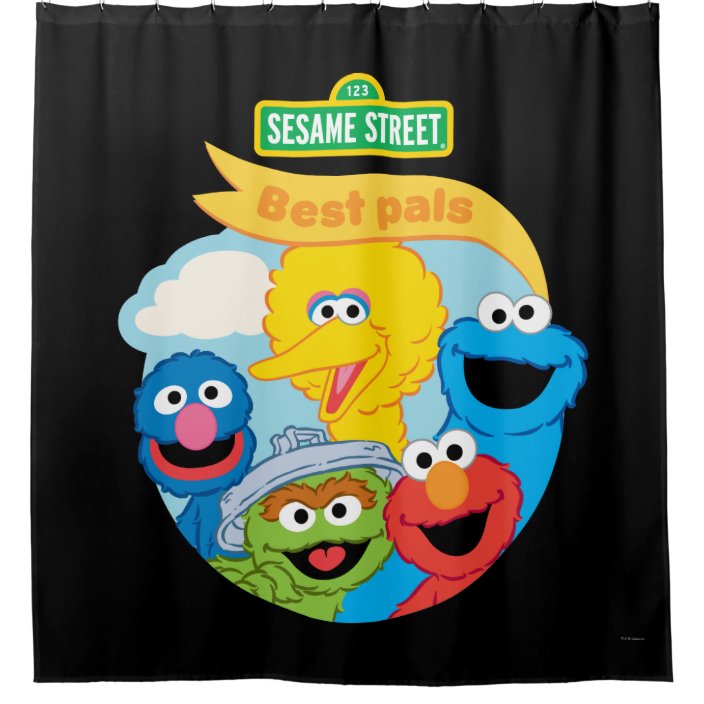 Sesame Street Character Art Shower Curtain | Zazzle.com
