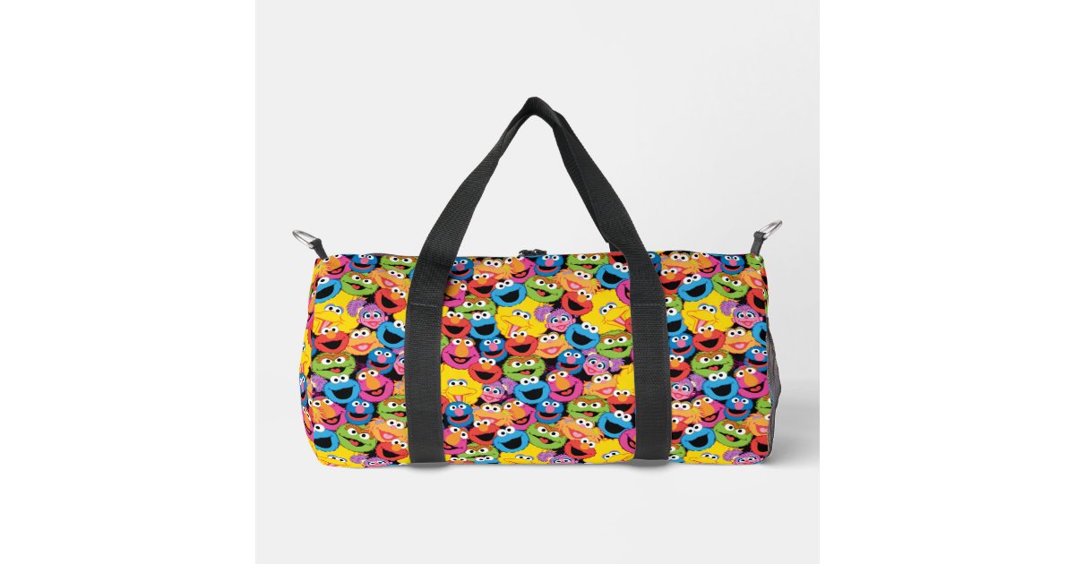Sesame Street Character Faces Pattern Duffle Bag | Zazzle