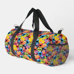 Sesame Street Character Faces Pattern Duffle Bag | Zazzle