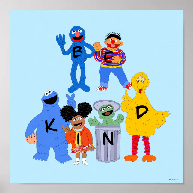 Sesame Street Characters | Be Kind - Sign Language | Zazzle