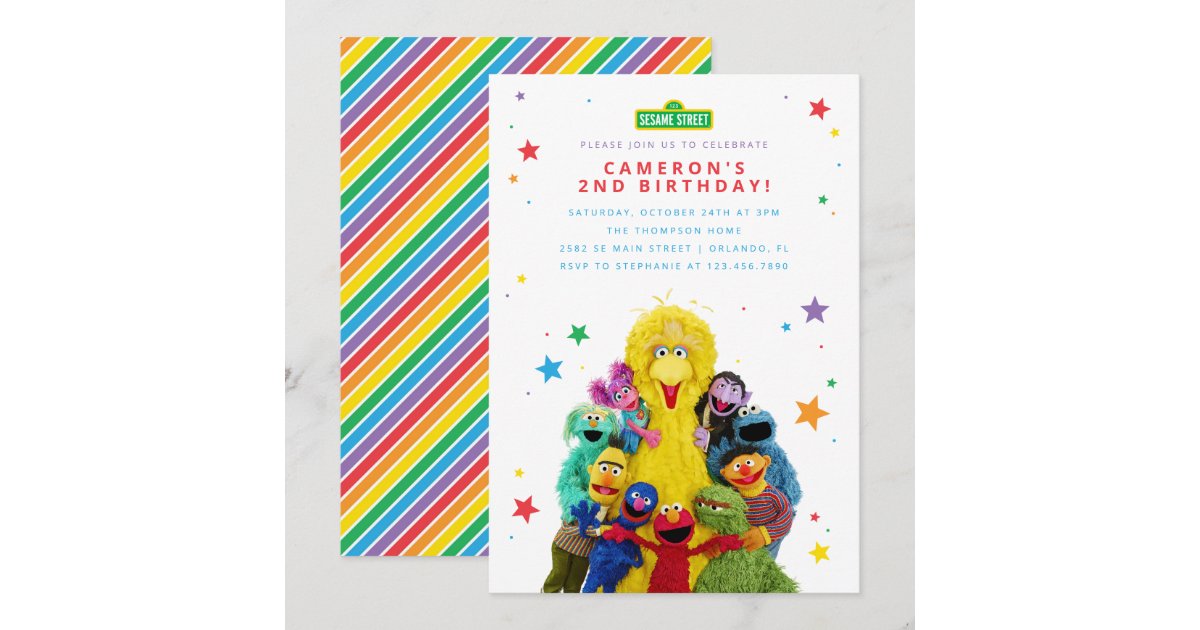 Sesame Street Characters Invitation | Zazzle