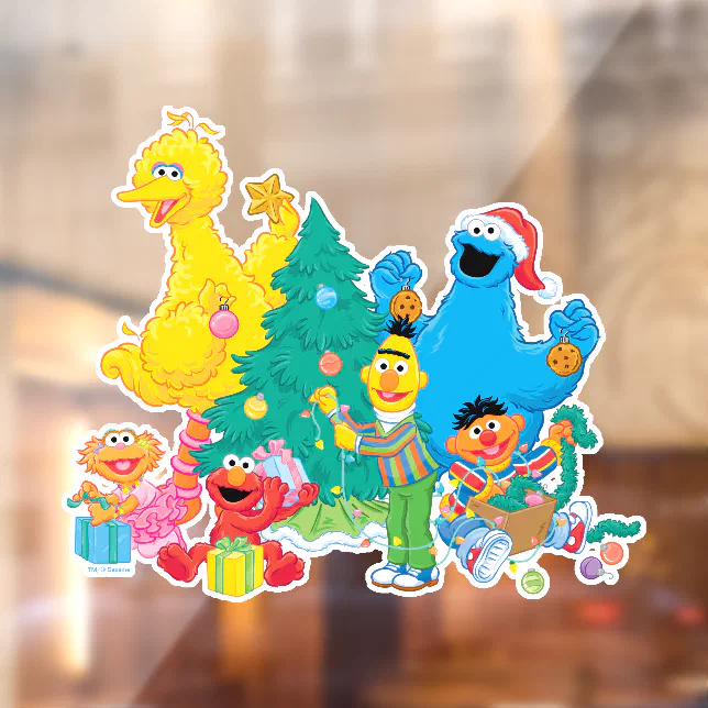 Sesame Street | Christmas Window Cling | Zazzle
