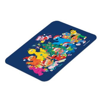 Sesame Street | Christmas with the Whole Gang Magnet | Zazzle