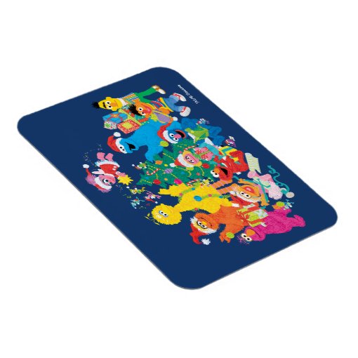 Sesame Street | Christmas with the Whole Gang Magnet | Zazzle
