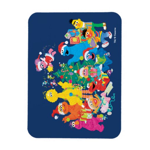 Sesame Street | Christmas with the Whole Gang Magnet | Zazzle