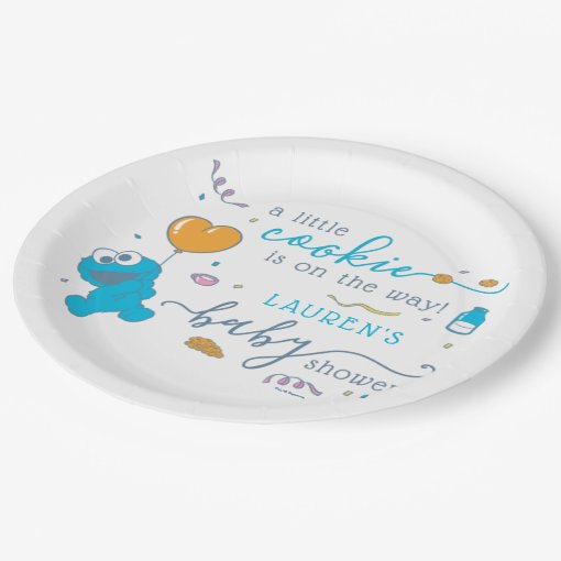 Sesame Street | Cookie Monster Baby Shower Paper Plates | Zazzle