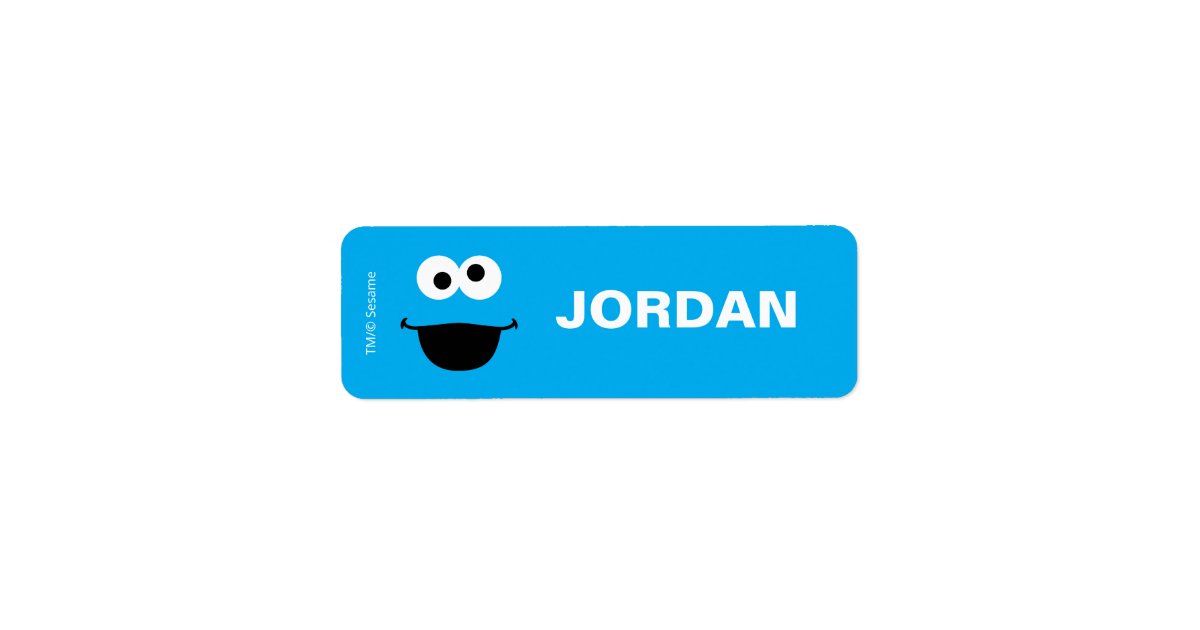 Sesame Street Cookie Monster Back to School Labels | Zazzle