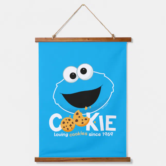 Sesame Street | Cookie Monster Loving Cookies Hanging Tapestry | Zazzle