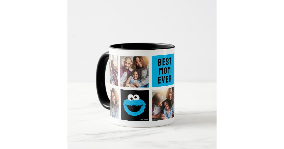 Sesame Street Cookie Monster | Mom Photo Collage Mug | Zazzle