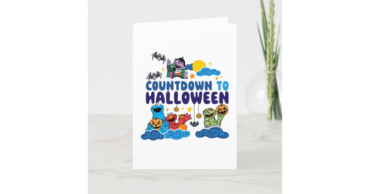 Sesame Street | Countdown to Halloween Holiday Card | Zazzle