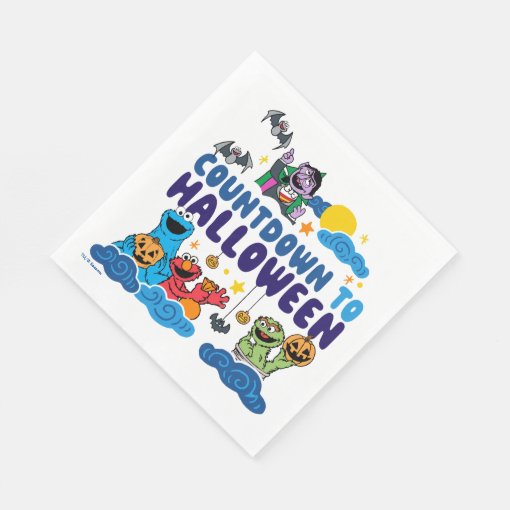 Sesame Street | Countdown to Halloween Napkins | Zazzle